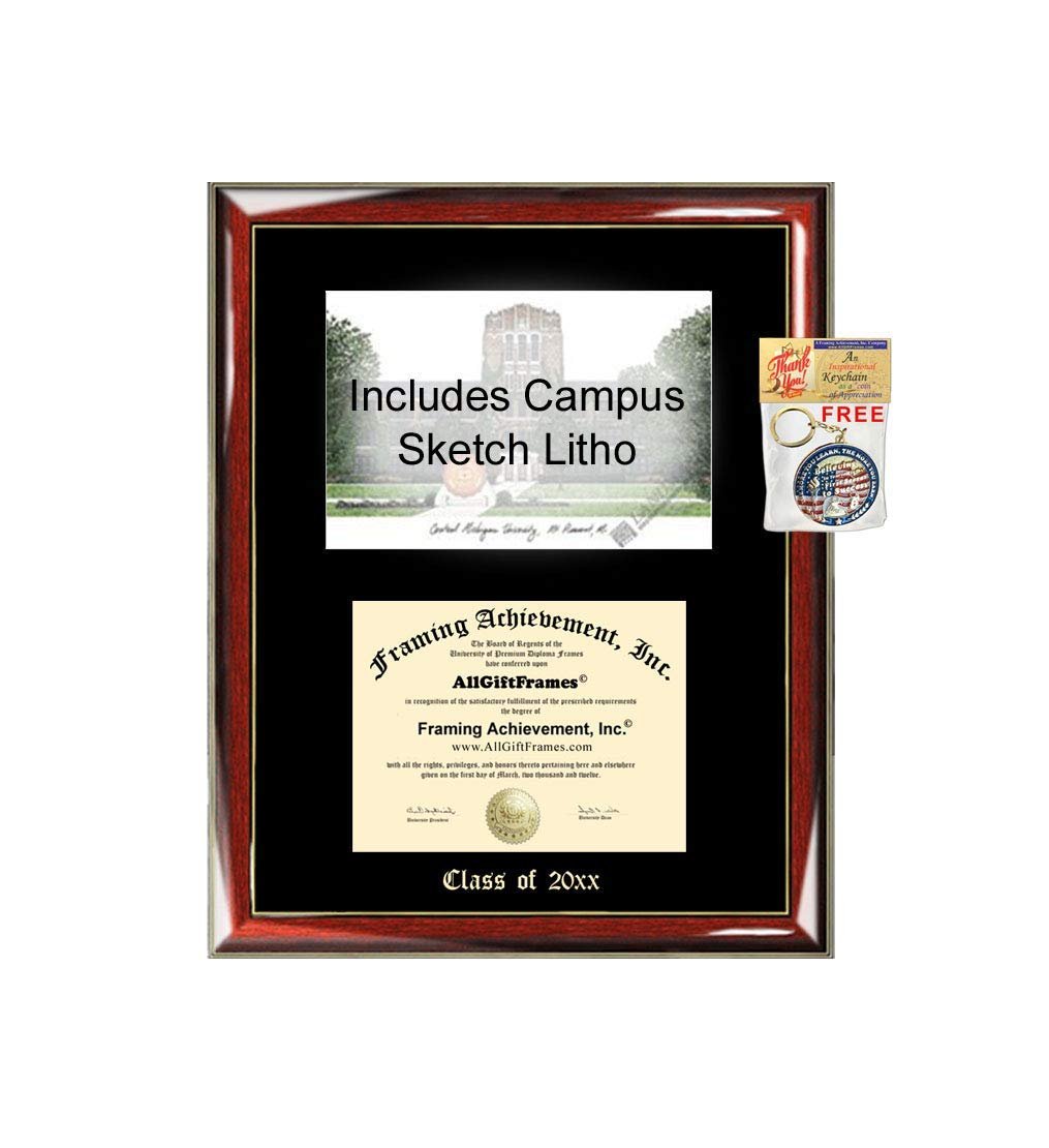 University of Memphis Graduation Custom Frame Emboss Lithograph Diplom